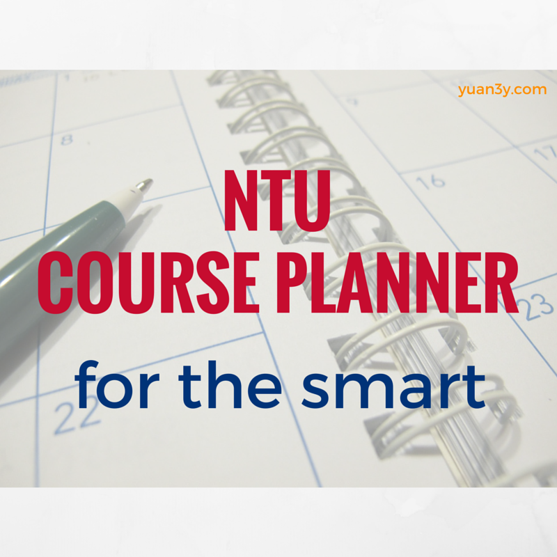 NTU Course Planner for the Smart | yuan3y